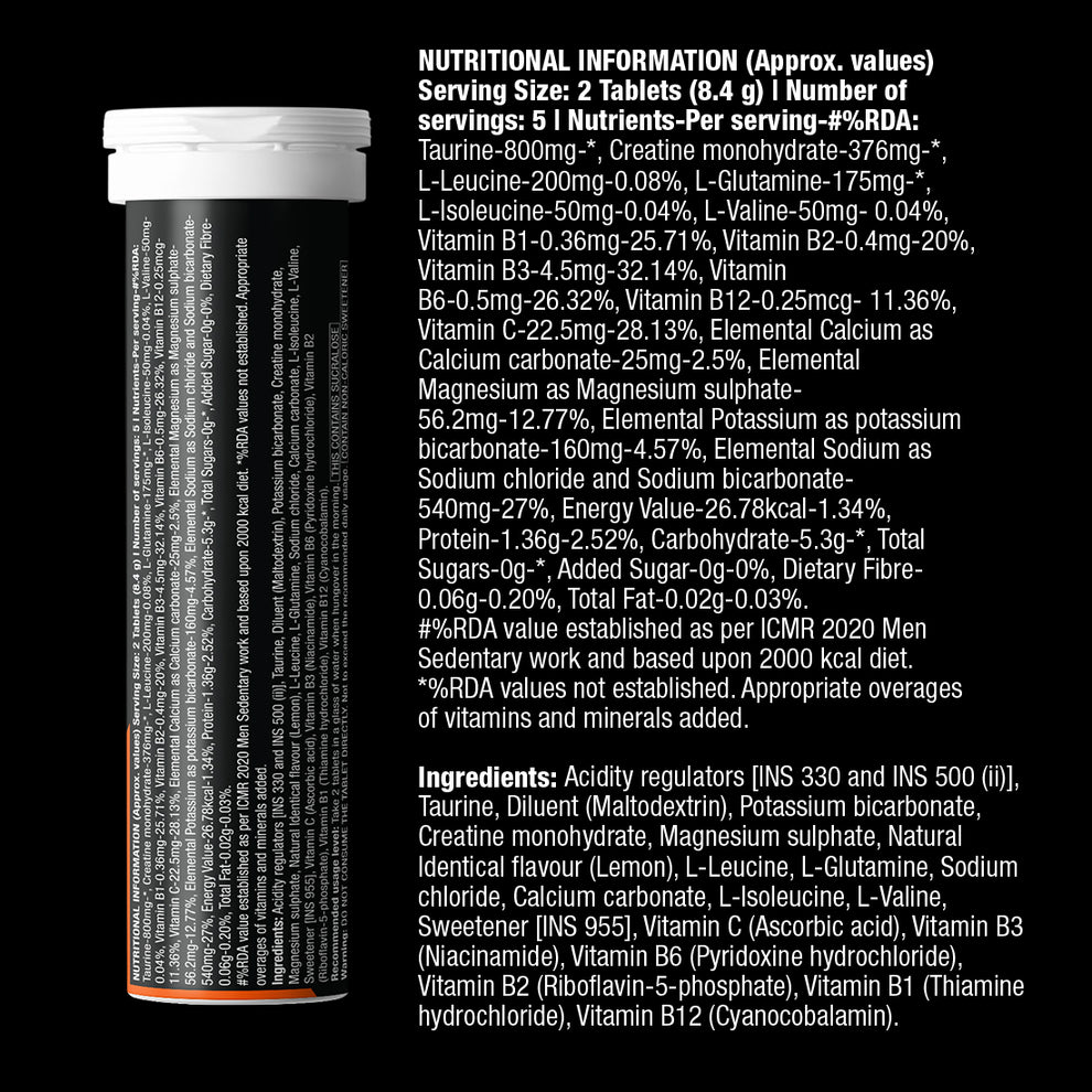 NightOut - Instant Hangover Relief Tablets - Fizzy Lemon