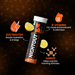 NightOut - Instant Hangover Relief Tablets - Fizzy Lemon