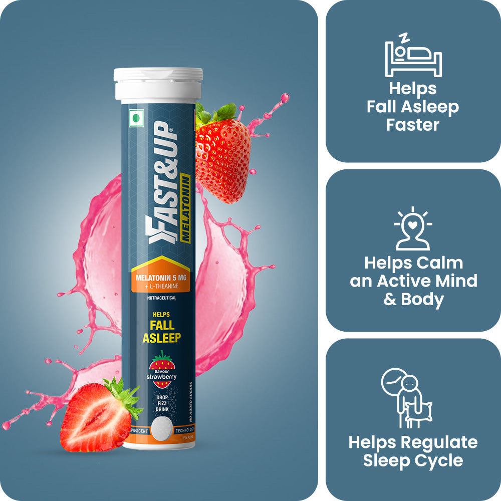 Fast&Up Melatonin 5mg – Sleep Tablets with L-Theanine, Better Sleep