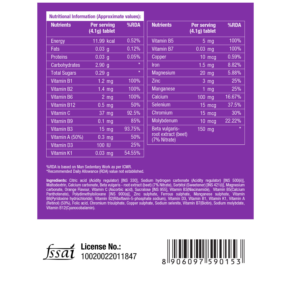 Fast&Up Vitalize - Multivitamin Tablets For Daily Energy & Health