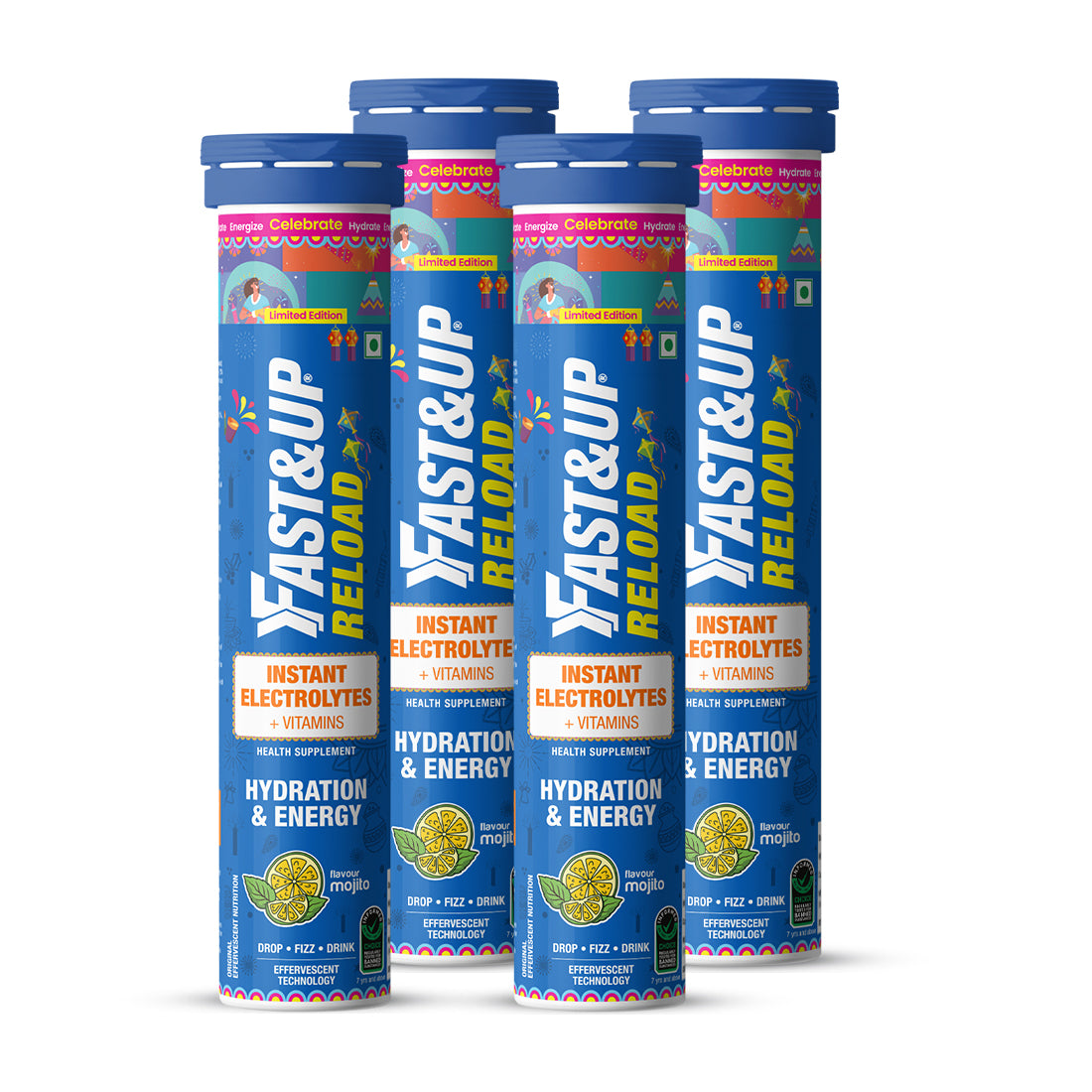 Fast&Up Reload Electrolyte Drink for Hydration & Energy - Mojito